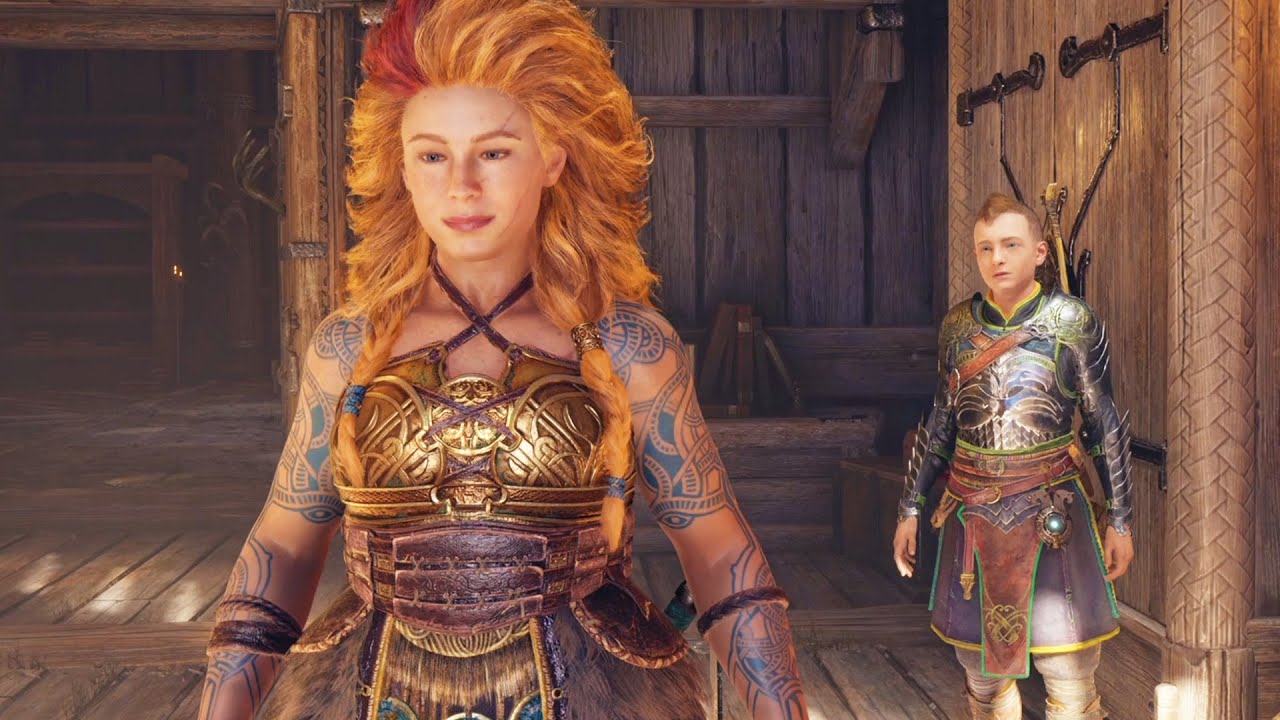 Atreus Has A Crush On Thors Daughter Scene God Of War Ragnarok Ps5 2022 Youtube