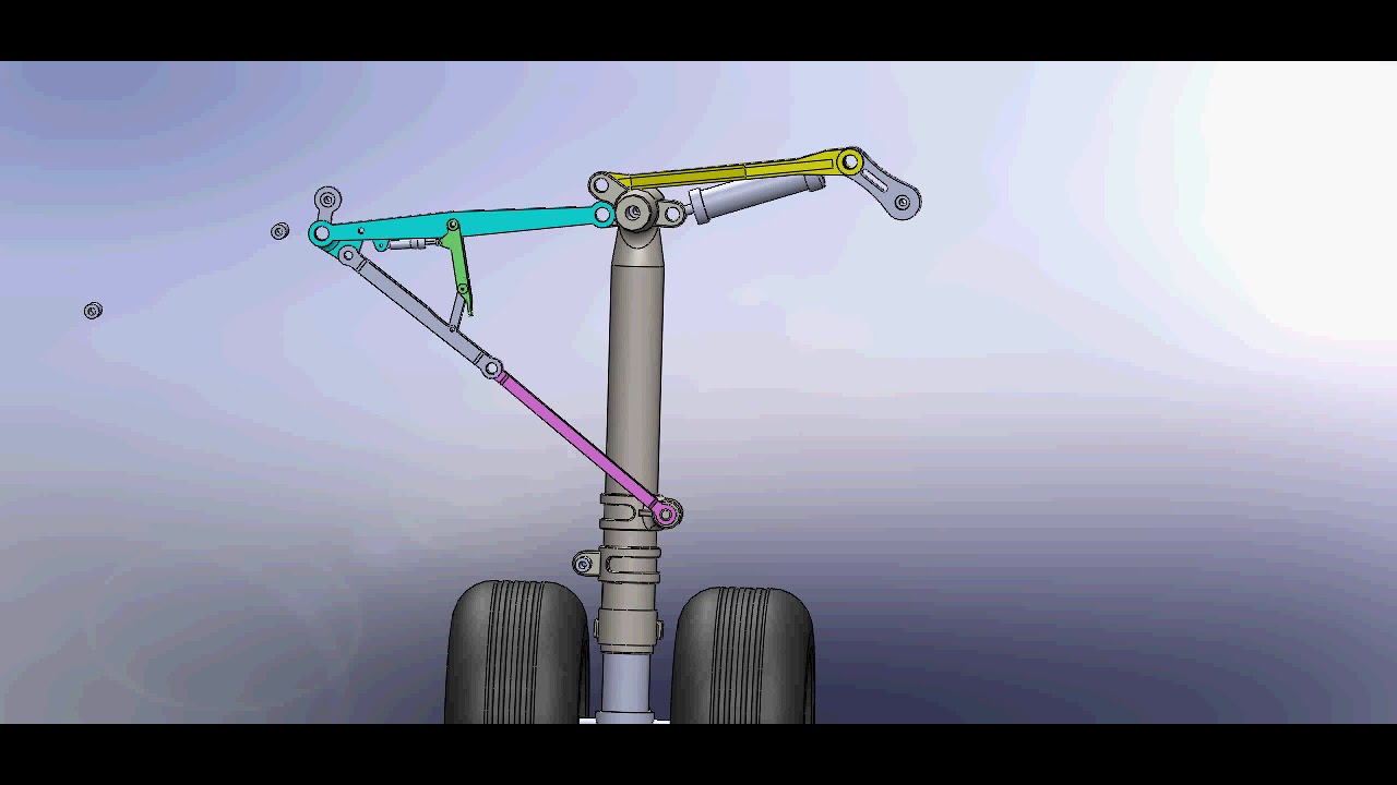 Landing Gear Mechanism in solidwork - YouTube