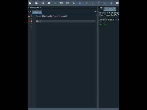 Python itertools count function usage explained with example #phython - YouTube