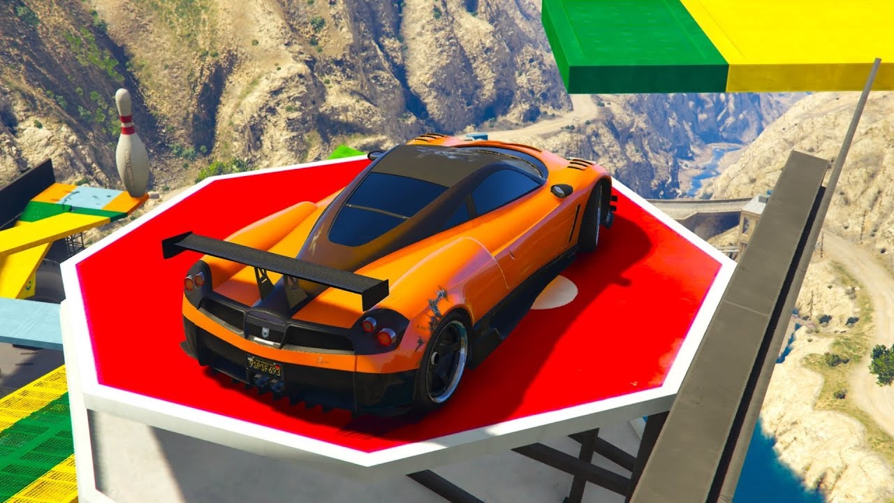 EXTREME PARKOUR ΣΤΟΝ ΟΥΡΑΝΟ ΜΕ SUPER CARS! - (GTA 5 Online) - YouTube