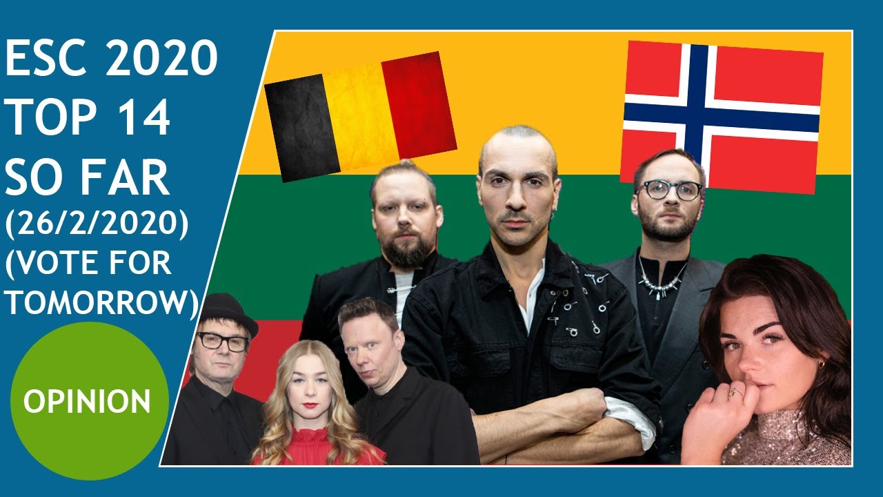 ESC 2020 - TOP 14 SO FAR (opinion) (26/2/2020) - YouTube