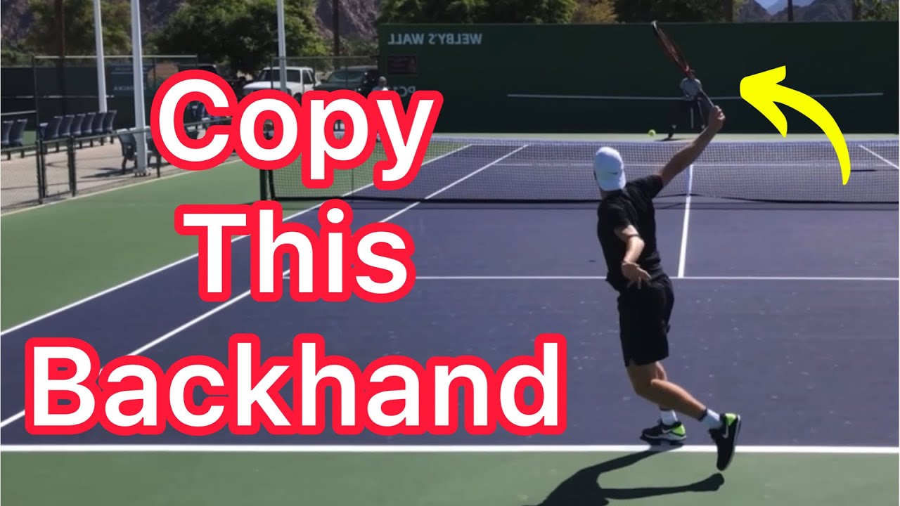 Control Your One Handed Backhand (Easy Tennis Tip) - YouTube