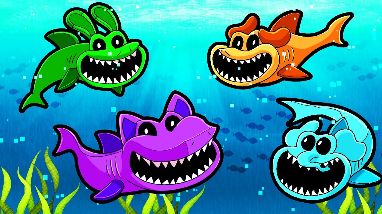 Smiling Critters but Everyone is SHARKS!! (Shark Simulator) - YouTube