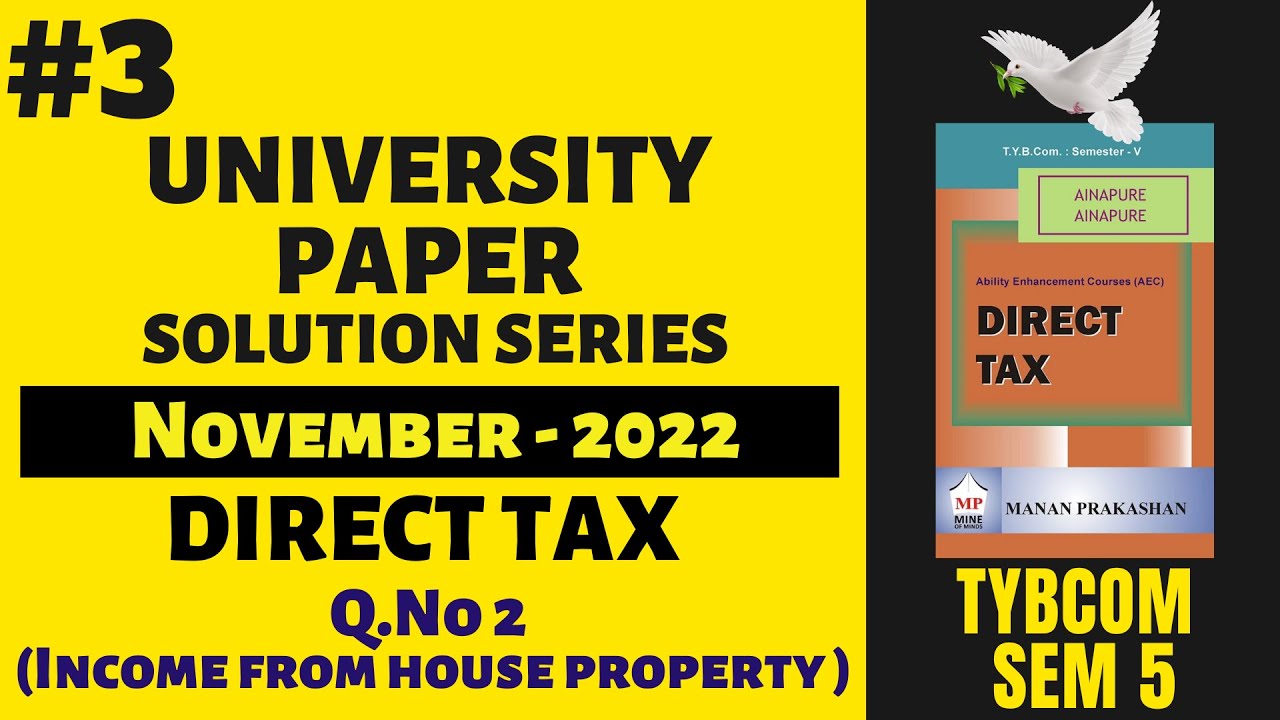 #3 TYBCOM SEM 5 Direct Tax Question Paper Solution (2022) | Income from ...