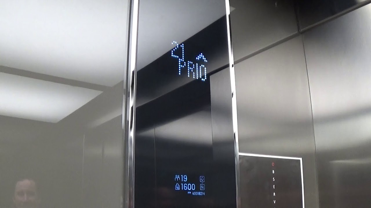 Kone MonoSpace Elevator At The Grand Central Hotel Belfast - YouTube