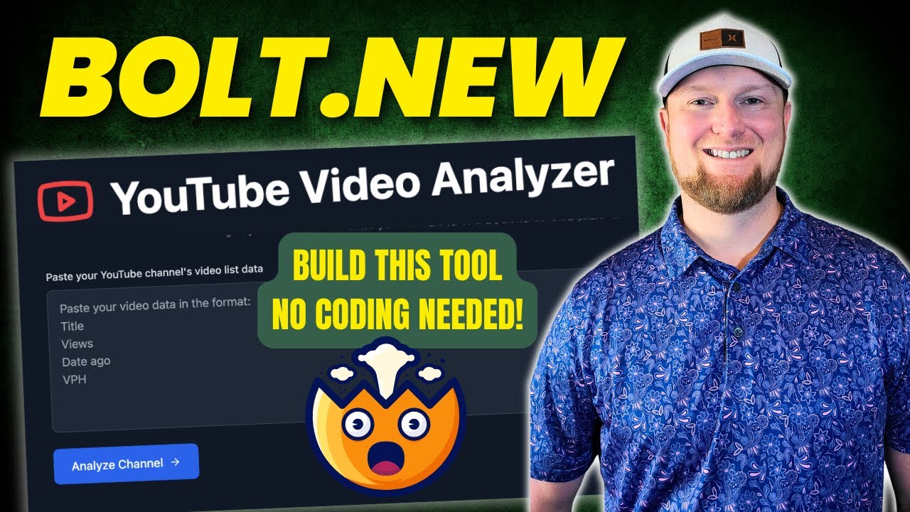 Bolt.new: How I Built a VIRAL YouTube Analytics Tool in 10 Minutes 🚀 ...