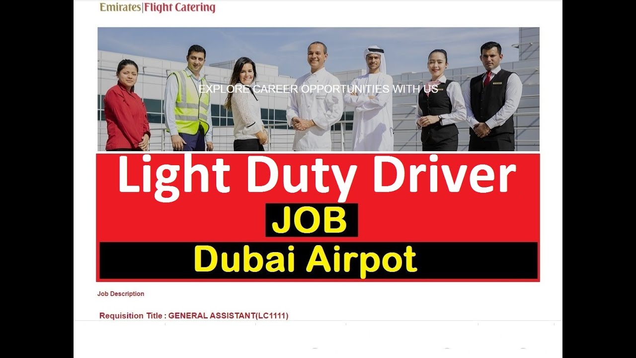 Light Duty driver job- Emirates Flight Catering - Dubai Airport - YouTube