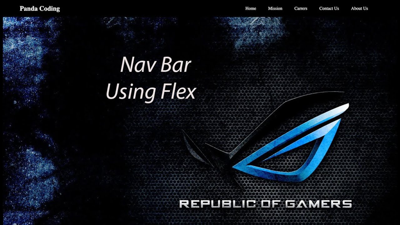 Simple Navbar With Flexbox Navbar Html Css Tutorial Youtube 0489