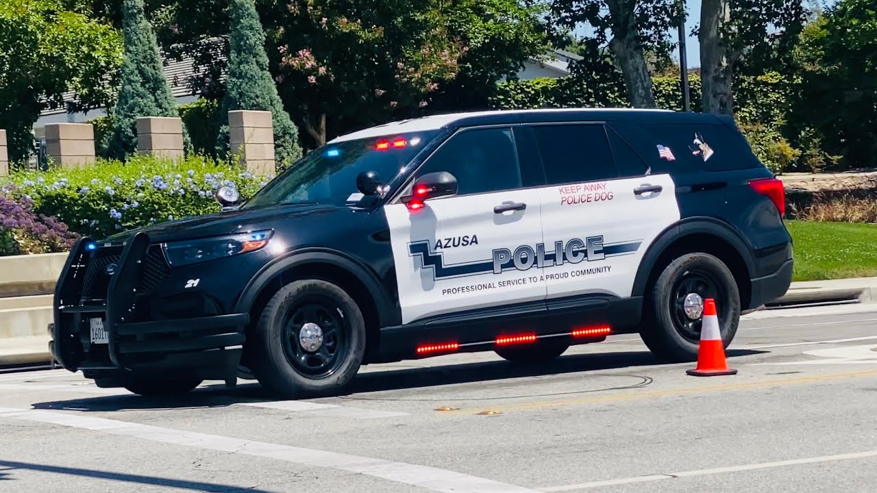 Azusa Police K-9 Unit Responding Code 2 - YouTube