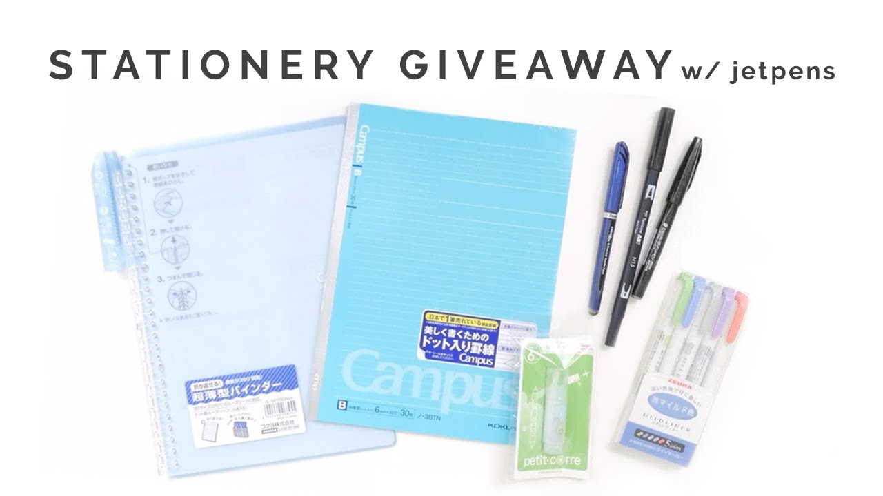 note-taking stationery giveaway 📒 studyquill x jetpens - YouTube