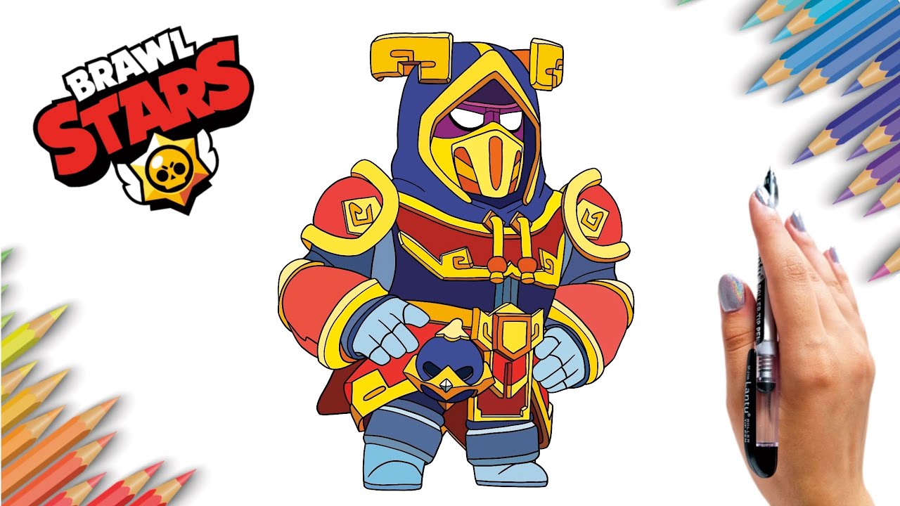 How to draw New Brawler Skin Protector Grom- Brawl Stars New Season ...