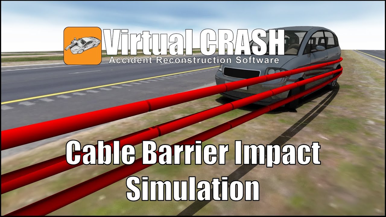 Virtual CRASH | Cable Barrier Simulation - YouTube
