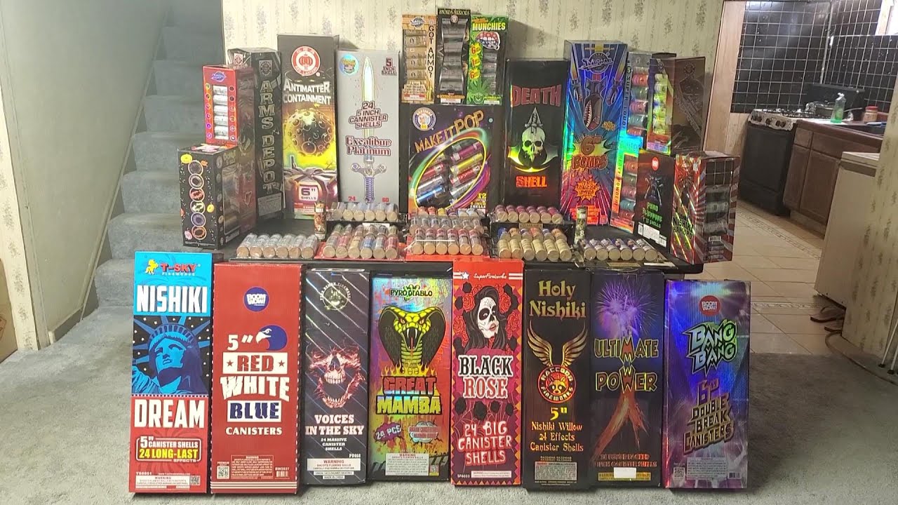 2022 Canister Shell Comparison (Fireworks) Demo - 36 Shells (Miracle ...