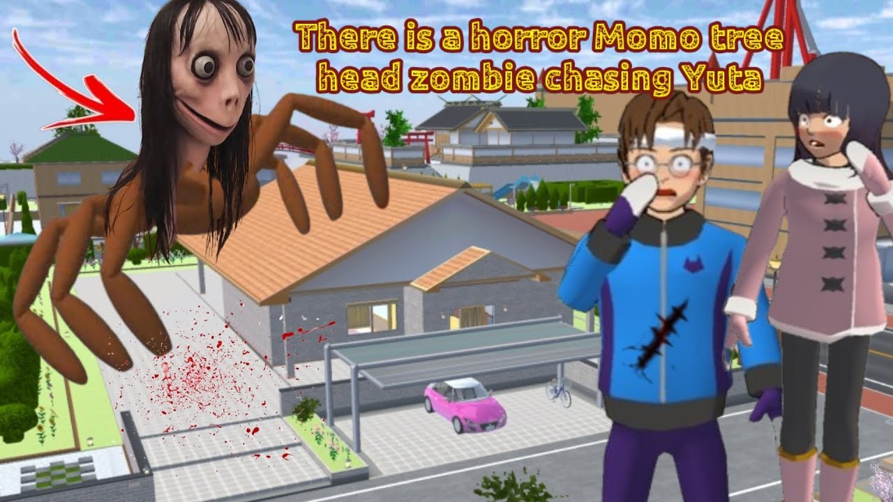 رعب مومو الزومبى رأس الشجرة ساكورا سكولThere is a horror Momo tree head ...