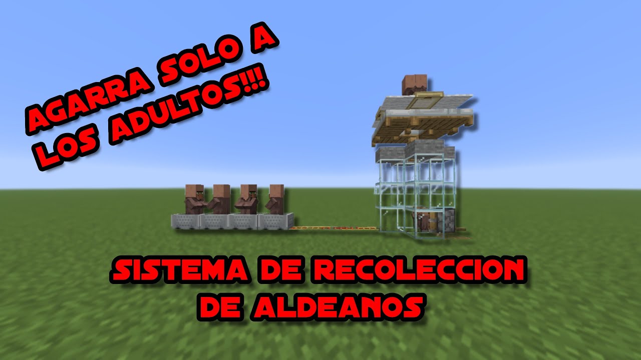 Tutorial Minecraft: Como hacer un SISTEMA de RECOLECCION DE ALDEANOS ...