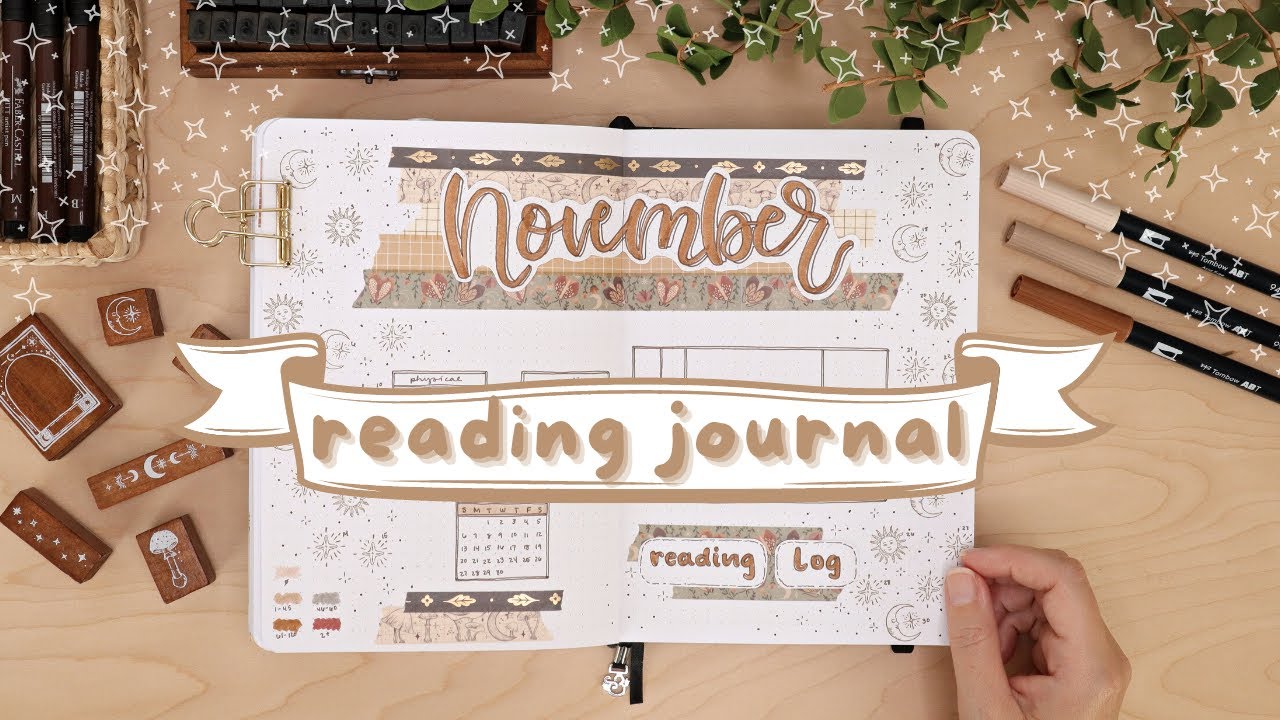 November Reading Journal | Using Only Washi Tape and Stamps | Book ...