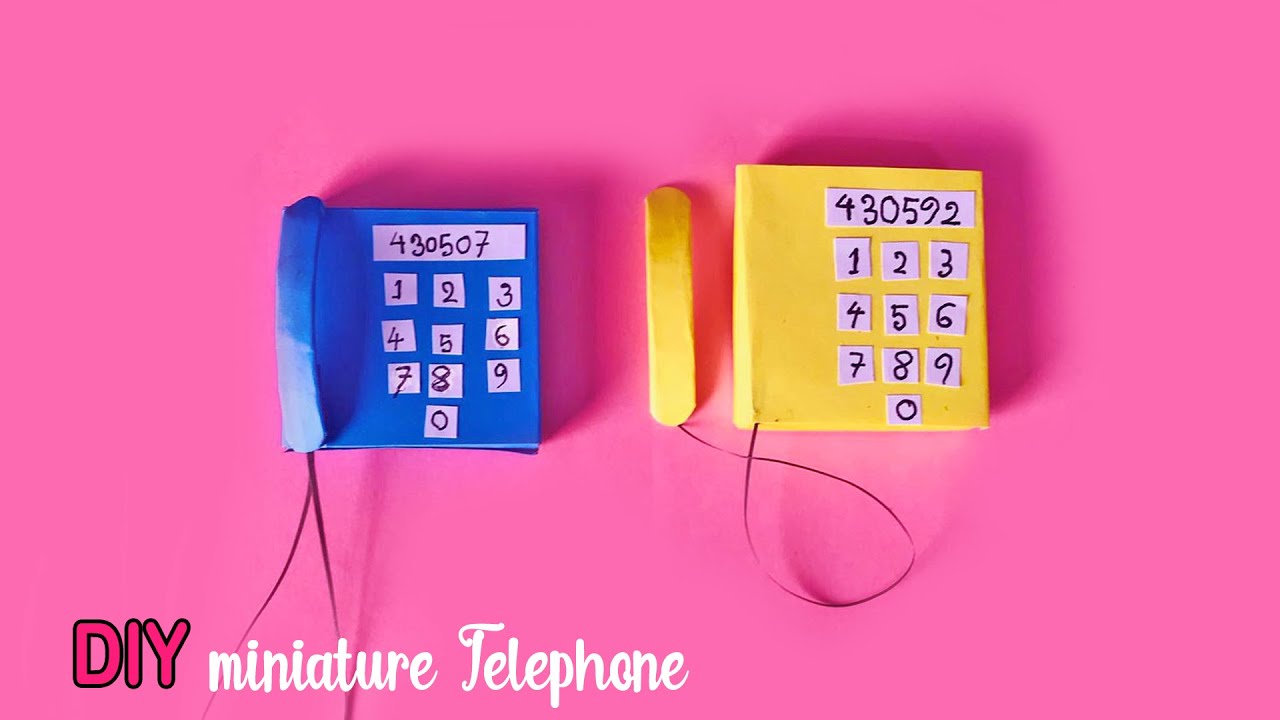 How to make Paper Telephone / DIY miniature Telephone / Cute DIY ...