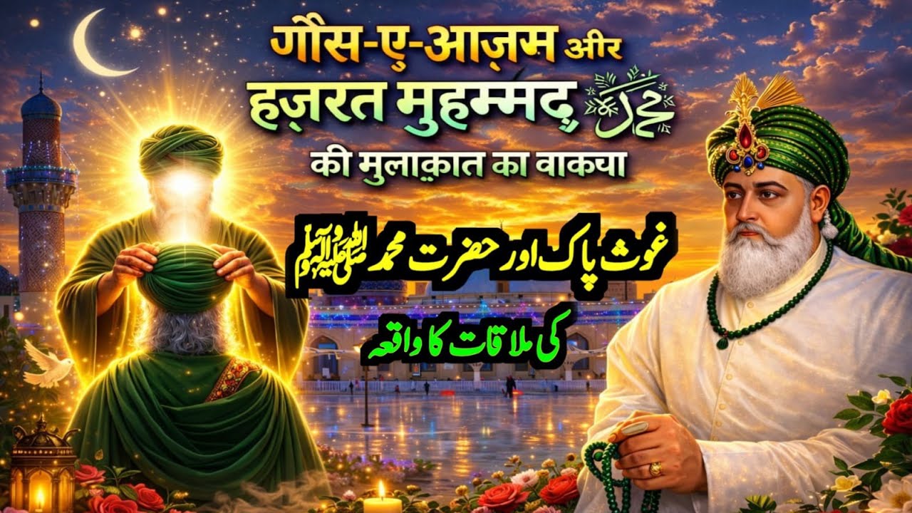 Ghous Pak Aur Hazrat Muhammad SAW Ki Mulaqat Ka Waqia || Shaikh Abdul ...