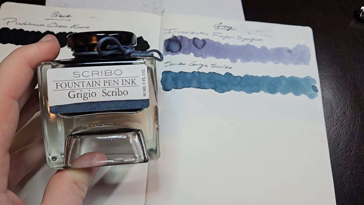Scribo Grigio Scribo Fountain Pen Ink Review - YouTube