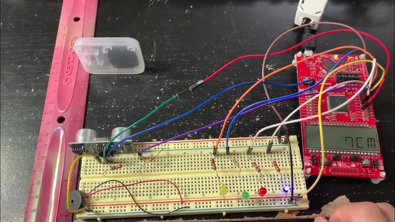 MSP430 - Ultrasonic sensor distance measurement ticks (w/ ruler) - YouTube