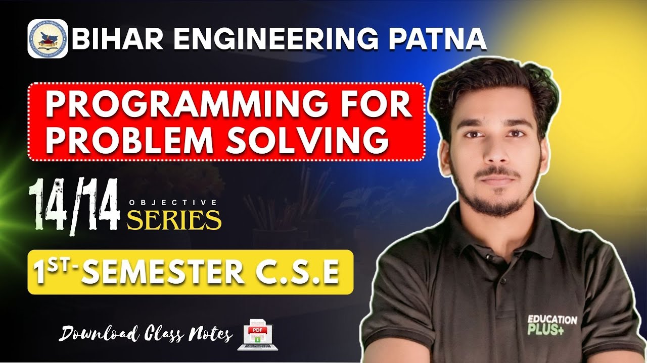 Objectives Question Session | PPS | Bihar Engineering Patna - YouTube