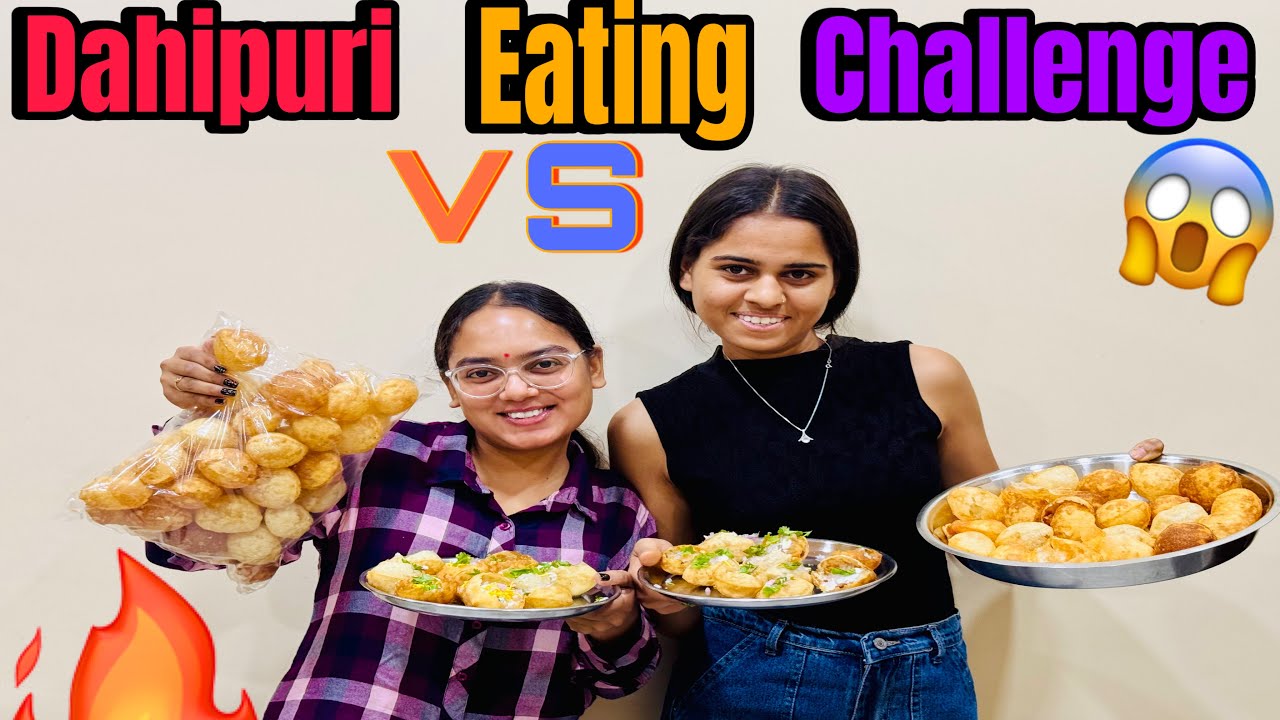 Dahipuri Eating Challenge Swati VS Anjali 🥠| Swati Na Mummy Ne Su Thayu ...
