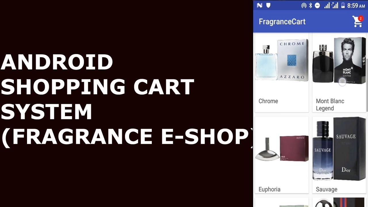 ANDROID SHOPPING CART SYSTEM (Fragrance E-Shop with PayPal) #1 - YouTube