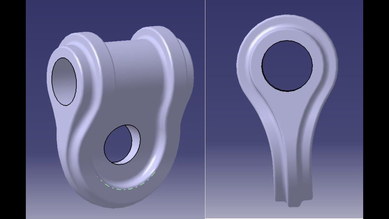 #catia V5 #heavy hook model - YouTube