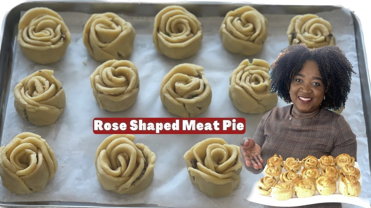 🇬🇭 MEAT PIE:WoW your guests with these adorable rose shaped Ghana 🇬🇭 ...
