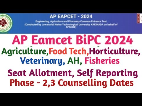 AP Eamcet Bipc stream All Courses Counselling Updates 2024 |AP Eamcet ...