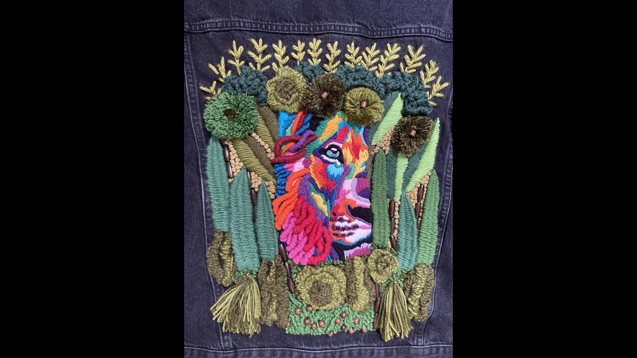 Studio S - HAND EMBROIDERED LION JACKET / By Sandra Embroidery Art ...