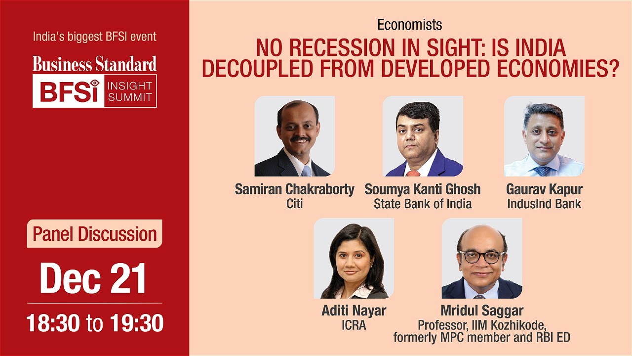 BFSI Insight Summit 2022 - Day 1 | Panel Discussion with the Economists ...
