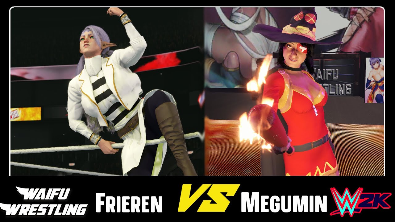 WWE2K24: Frieren (FRIEREN) VS Megumin (KONOSUBA) - YouTube