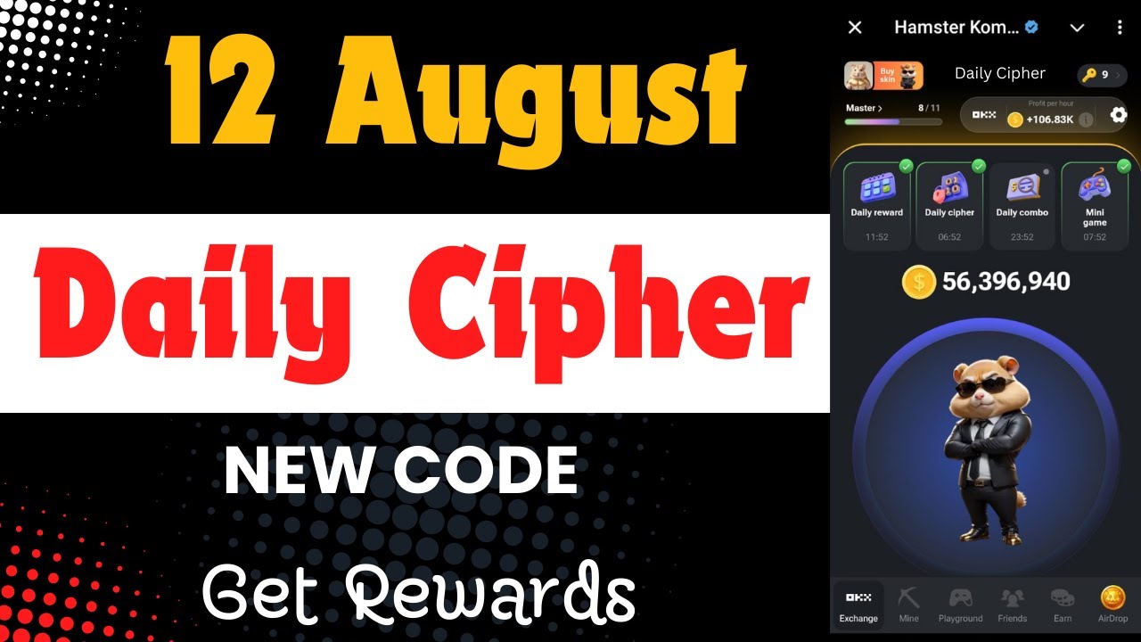 12 August Daily Cipher Code | Hamster Kombat Daily Cipher 12 August ...