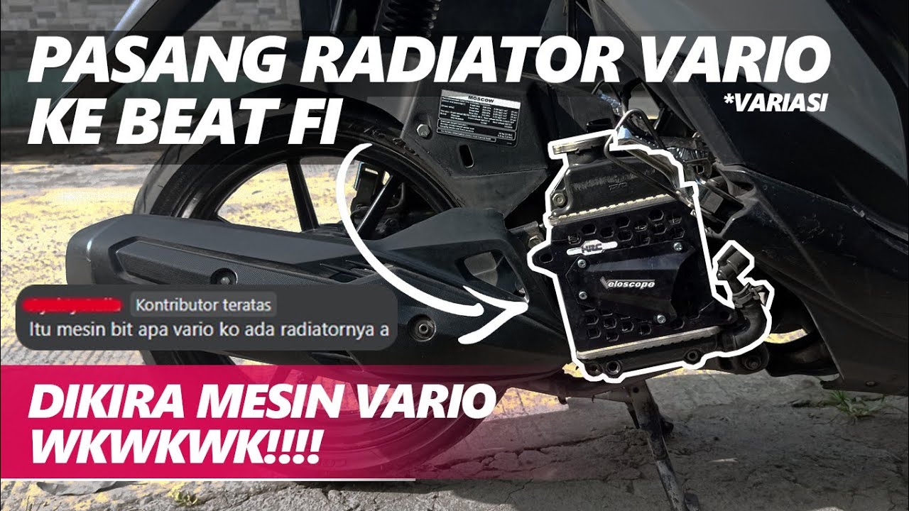 PASANG RADIATOR VARIO DI BEAT FI, AUTO BAHAN PERHATIAN‼️ - YouTube