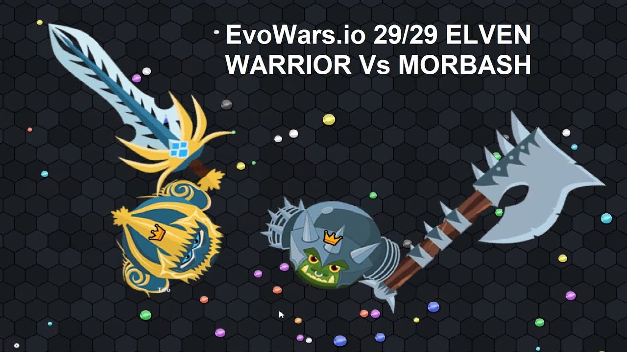 EvoWars.io Evolutions Unlocked 29/29 ELVEN WARRIOR Vs MORBASH - YouTube