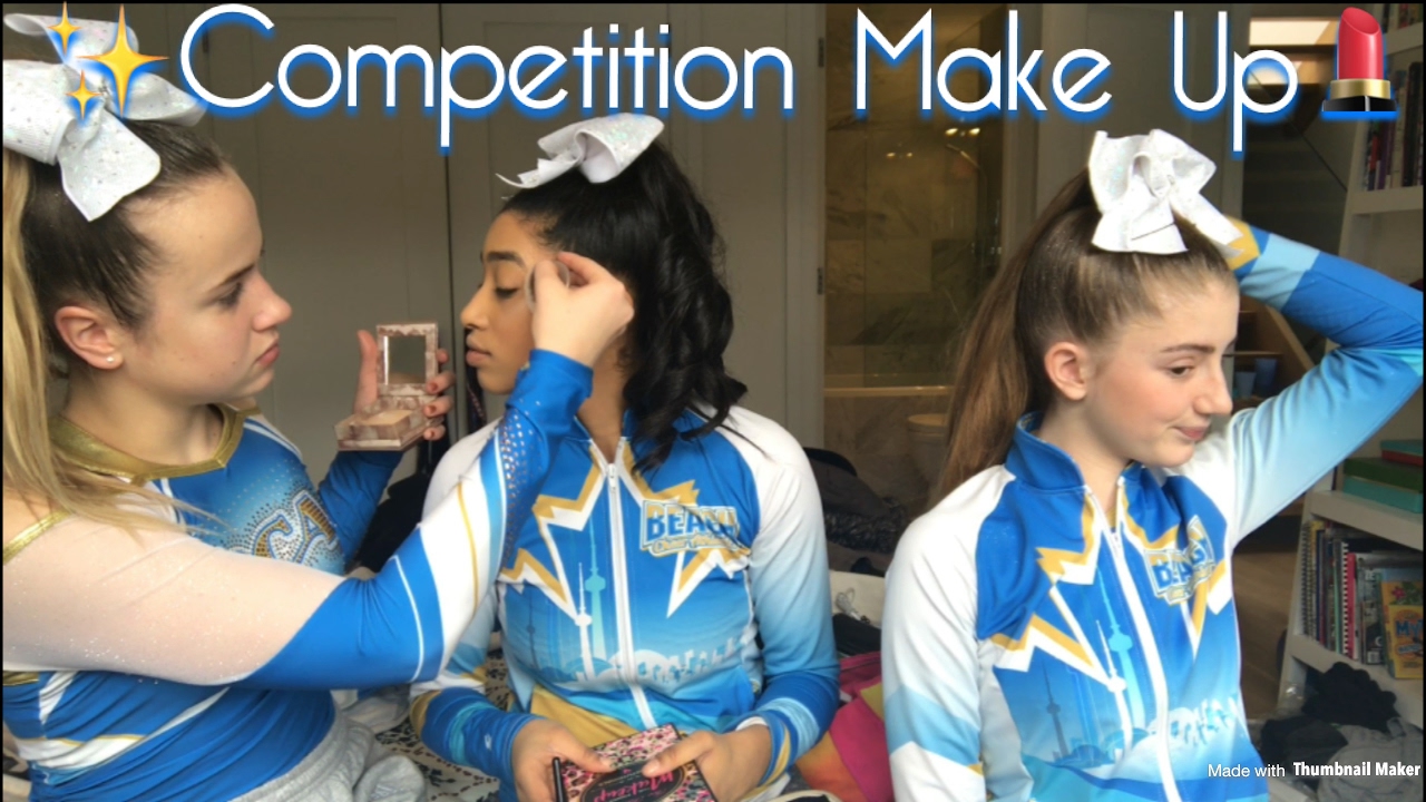 Get Ready With Me: Allstar Cheer Competition Make Up - YouTube