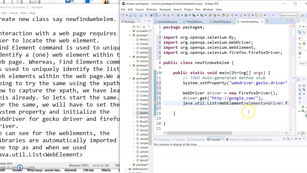 Selenium Code To Find Webelements On Webpage Youtube