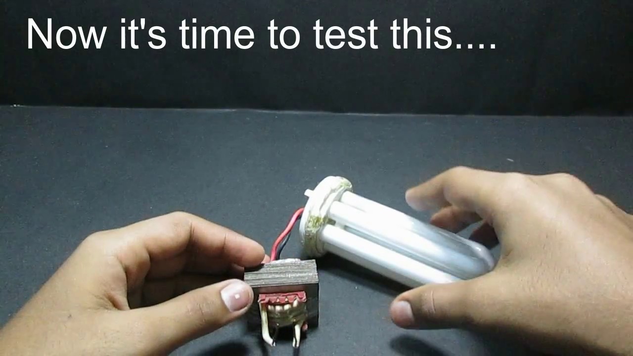 my homemade step up transformer - YouTube