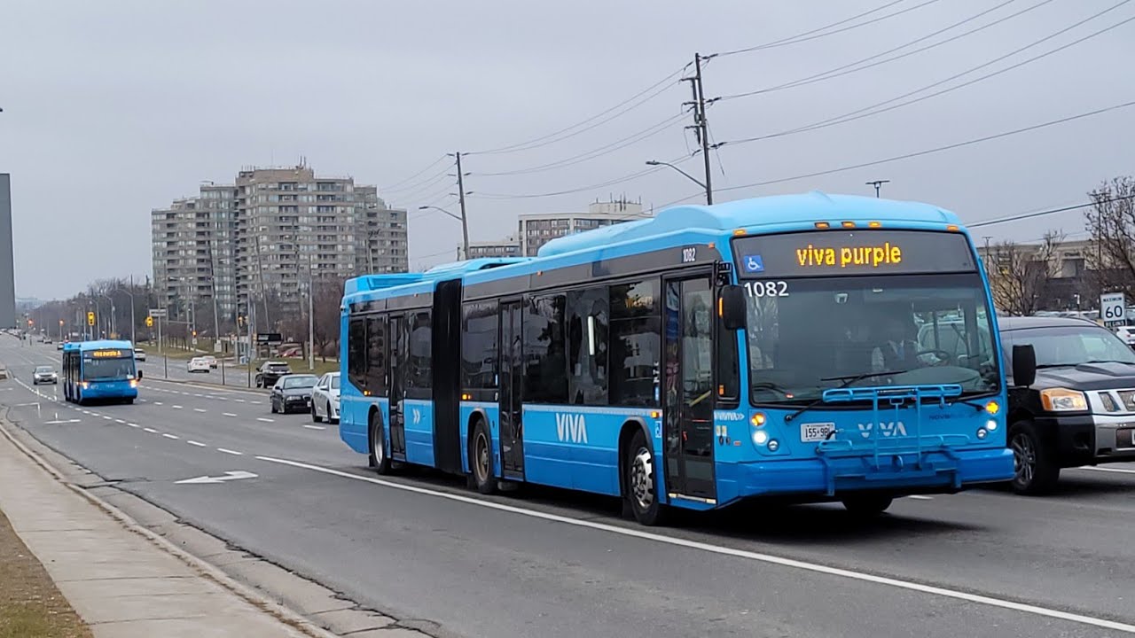 (Retired) YRT/VIVA ~ 2010 Novabus LFX 1082 & 1091 on VIVA Purple/Purple ...