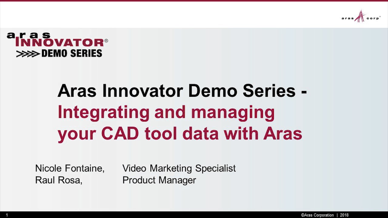Integrating and Managing Your CAD Tool Data with Aras - YouTube