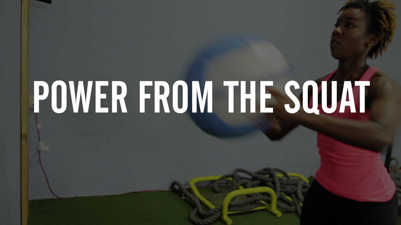Medicine Ball Squat Chest Passes - YouTube