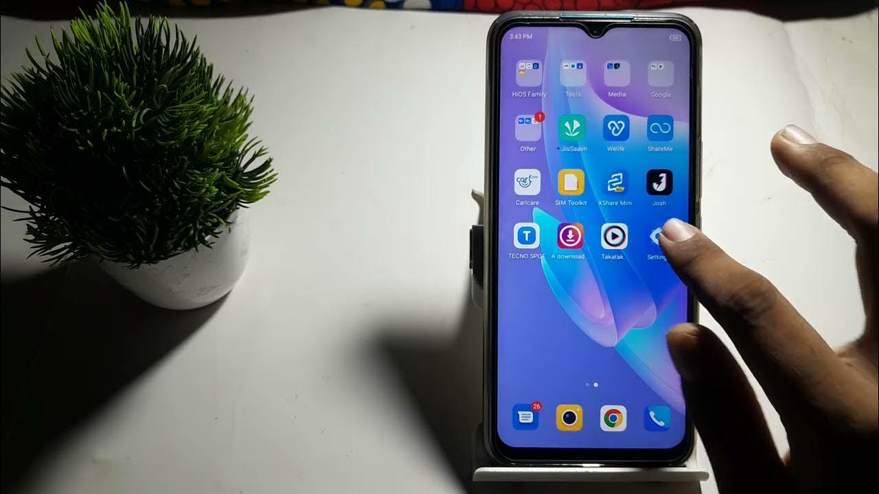 how to on notification icon on status bar in techno Spark 9 - YouTube