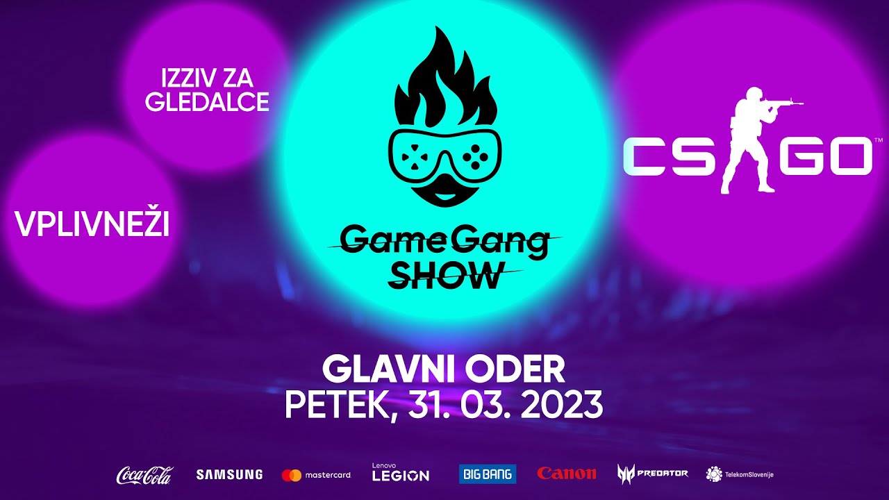 1. dan Game Gang Show 2023 - Telekom Slovenije CS:GO Turnir - YouTube