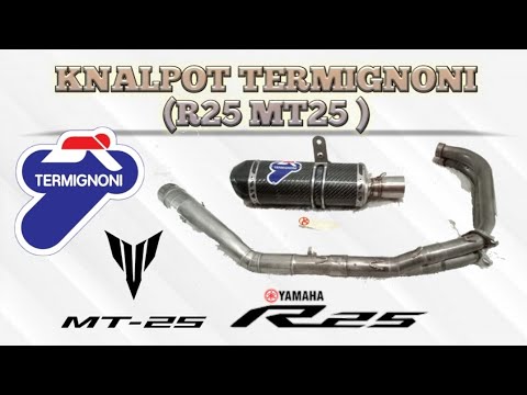 Knalpot termignoni full sistem (R25 MT25) - YouTube