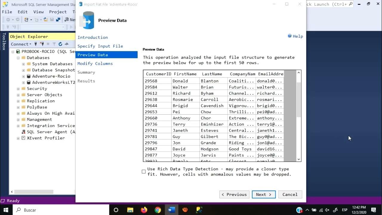 Convirtiendo un archivo csv en una tabla de SQL desde el Menú de SQL Server #shorts - YouTube