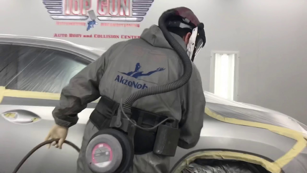 Spraying/Blending Silver Lexus Rx450 with Lesonal Waterborne - YouTube