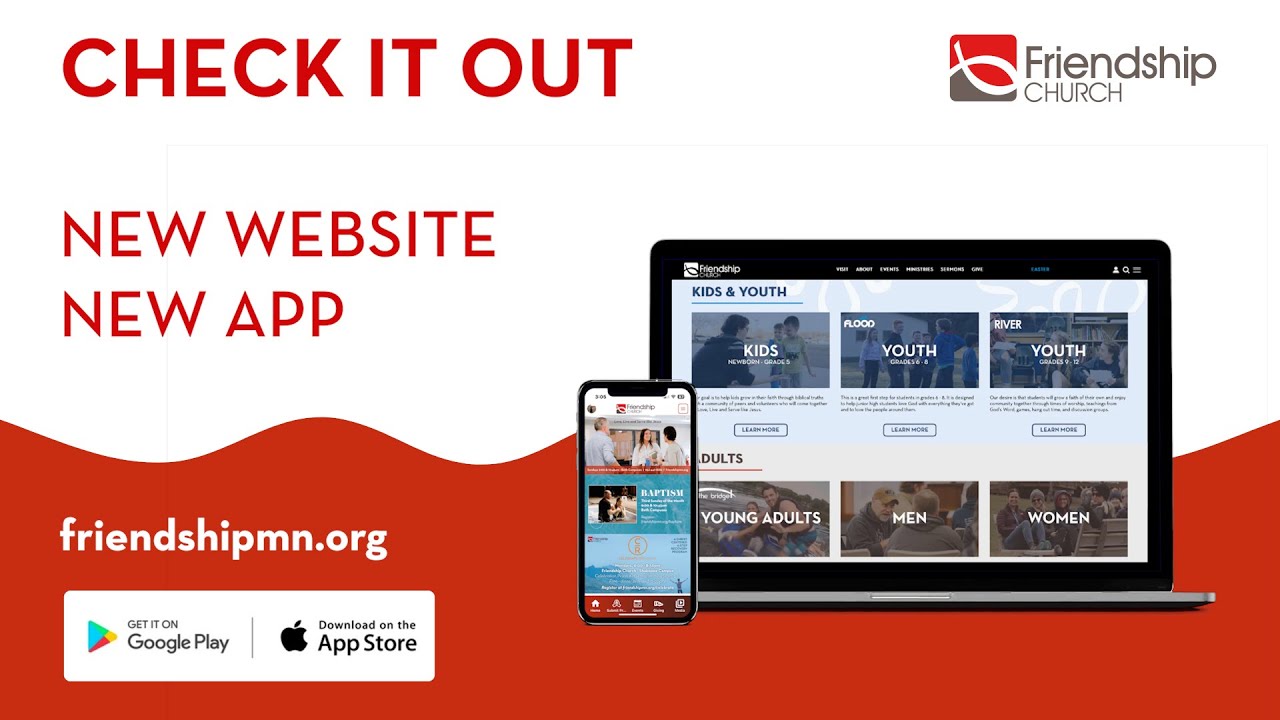 NEW Friendship Church App and Website - YouTube