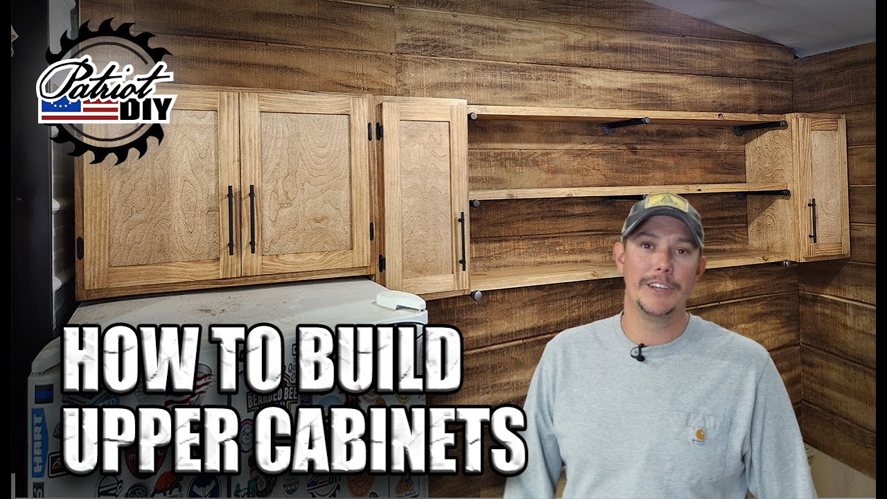How To Build Upper Cabinets / DIY Wall Cabinets - YouTube