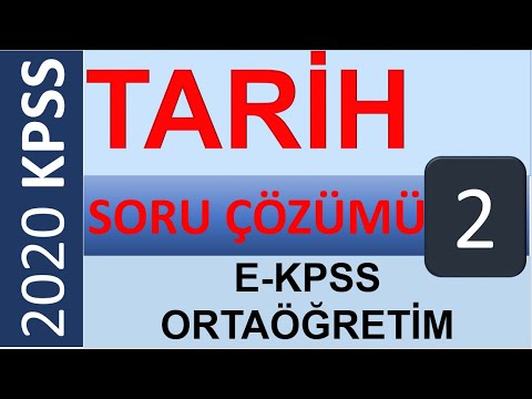 TARİH SORU ÇÖZÜMÜ ( KPSS 2020 ORTAÖĞRETİM - EKPSS)  2020 kpss genel kültür-güncel